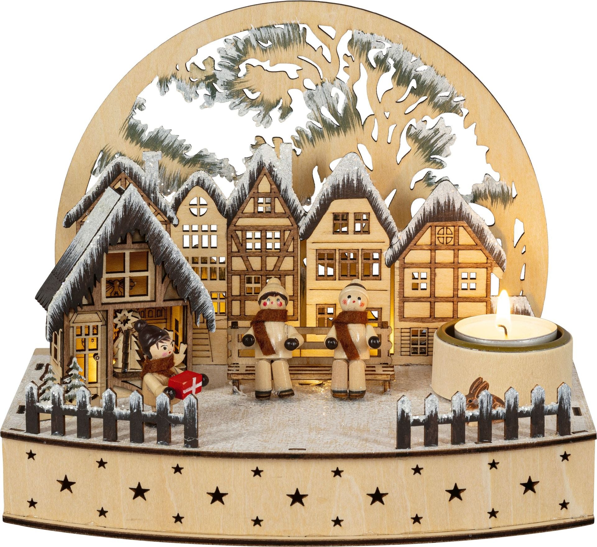Lichterbogen-Mini "Winterkinder" mit 6 LED und – Saico.shop